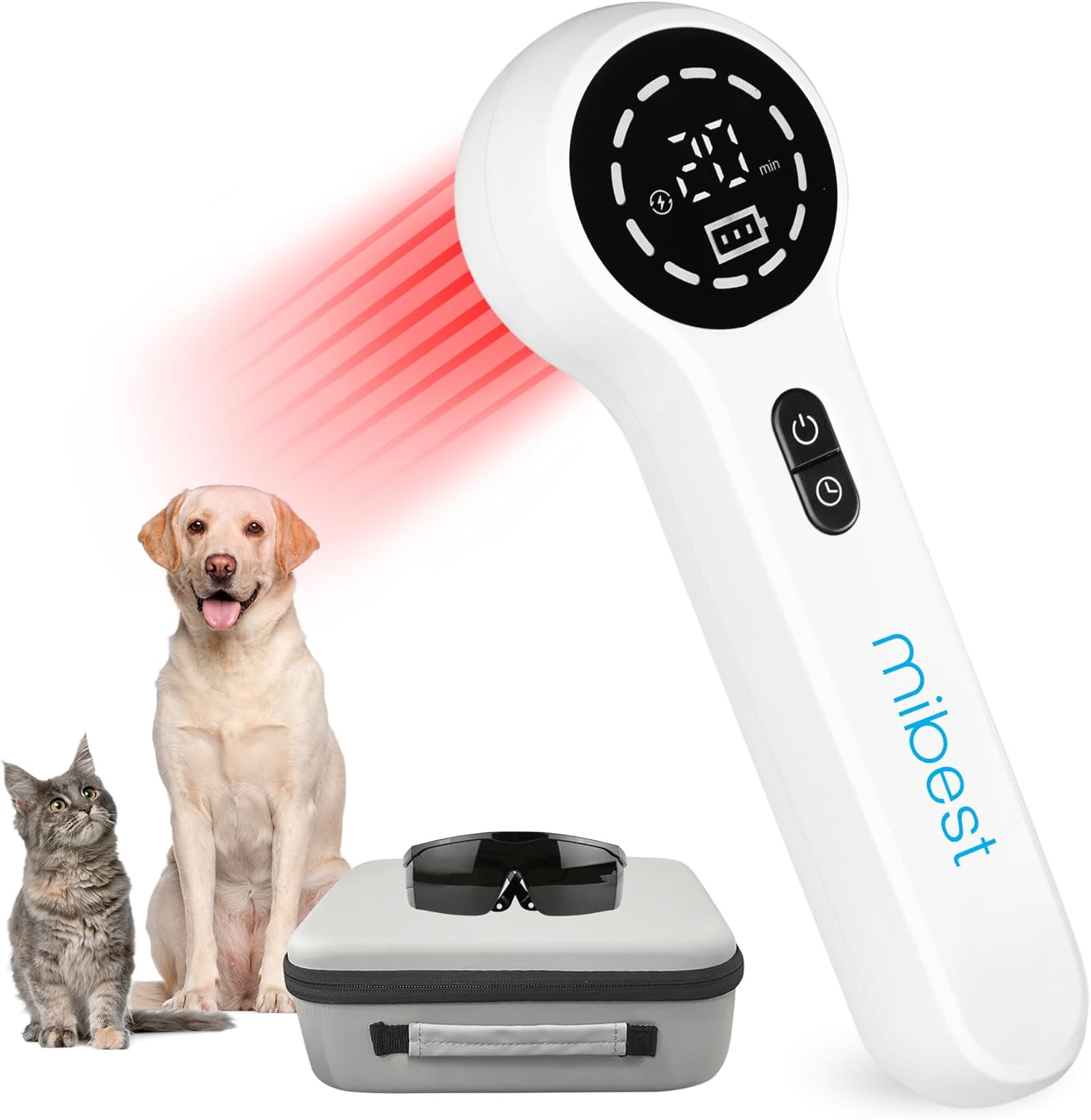 Mibest Cold Laser Therapy Device for Vet - Red Light Therapy for Dogs ...